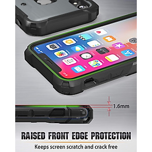 Vena vArmor Rugged Case Compatible with Apple iPhone XR (6.1"-inch), (Military Grade Drop Protection) Heavy Duty Holster Belt Clip Cover with Kickstand - Space Gray