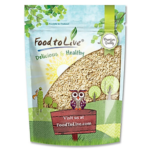 Food to Live Jasmine Brown Rice, 6 Pounds — Whole-Grain and Long-Grain Thai Rice, Vegan, Kosher, Bulk. Higher in Fiber than White Jasmine Rice. Great as Side Dish