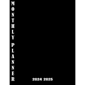 2024-2025 Monthly Planner: Large Two Year Schedule Organizer with Black Cover (January 2024 through December 2025)