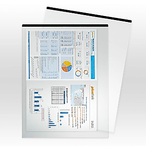 Plustek A4 / Letter Size Document Carrier Sheets (Pack of 5) - Protects Fragile Paper and A3 Size Document by Folding…