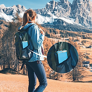 mountop Collapsible Water Bottle, Portable Food Grade Silicone Foldable Travel Reusable Leak Proof Water Bottles for Traveling Running Fitness BPA Free, 20oz, Blue