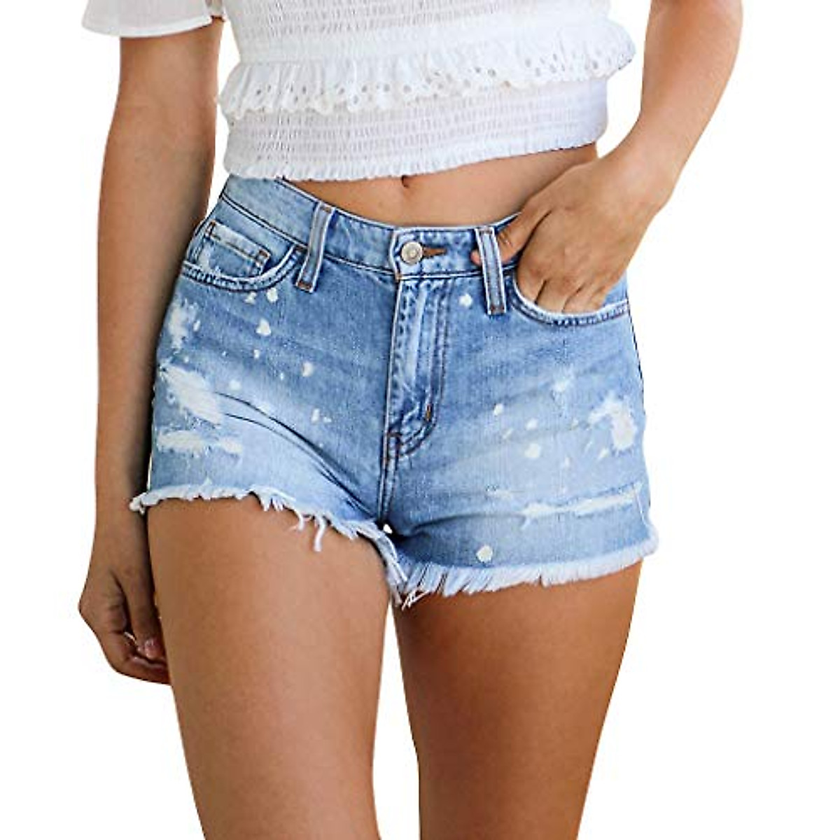 Fashion Slim Shorts ,THENLIAN Women Ladies Tassels Jeans Skinny Zipper Hot Pants Shorts Denim (L, Blue)