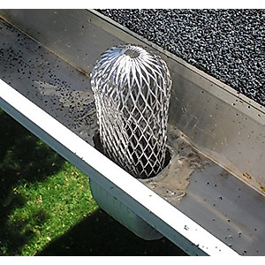 Gutter Guard 3 Inch Expand Aluminum Filter Strainer. Stops Blockage Leaves Debris. Pack of 4. by Massca (Aluminum 3 inch)