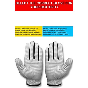 CaddyDaddy Claw MAX Golf Gloves for Men | Flex-Mesh Design | Traditional Fit Feels Like Leather | Lasts 3-5 Times Longer Than Leather | Silicone-Web Coating for Maximum Grip | Washable | LH-XL