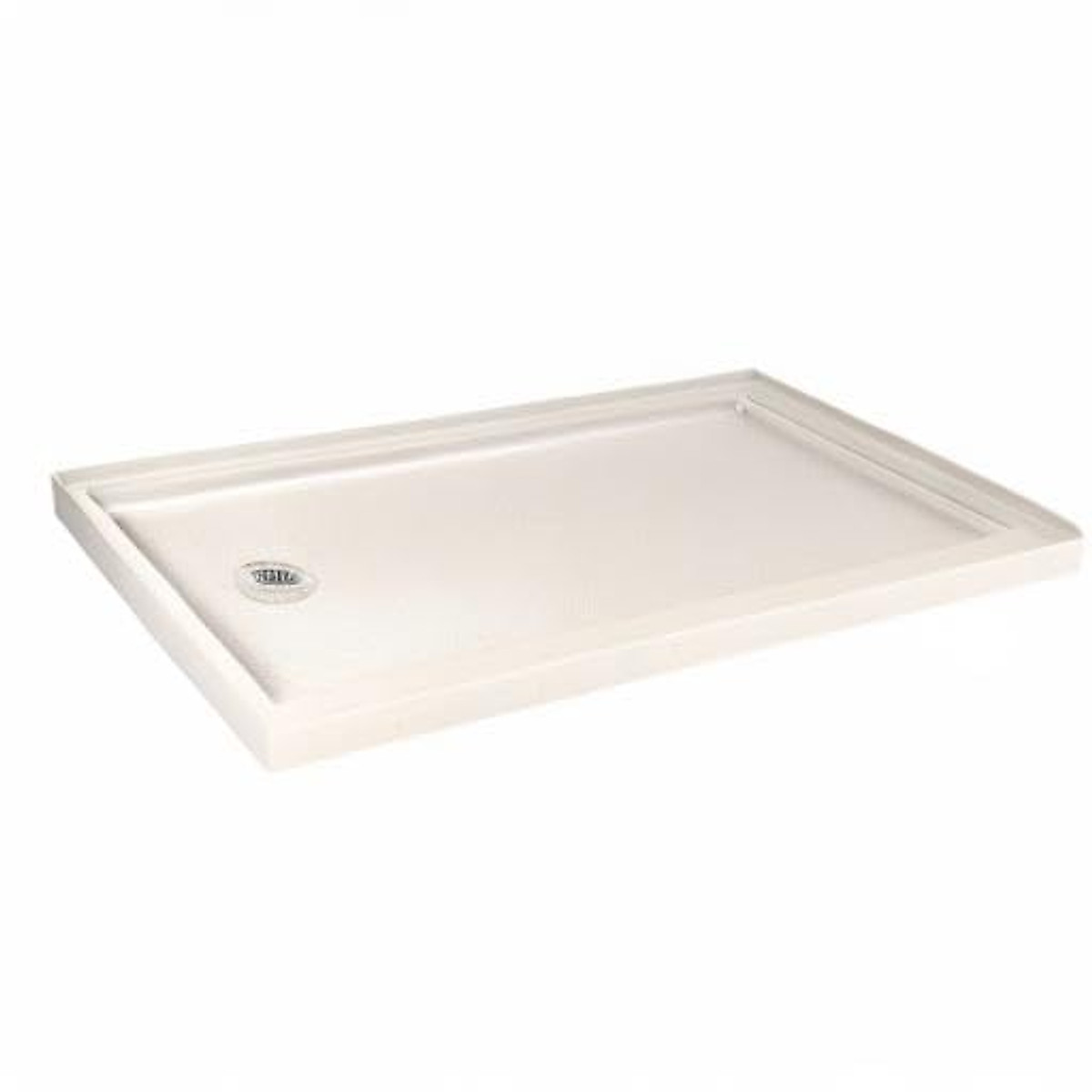 DreamLine SlimLine 32 in. D x 60 in. W x 2 3/4 in. H Left Drain Single Threshold Shower Base in Biscuit, DLT-1132601-22