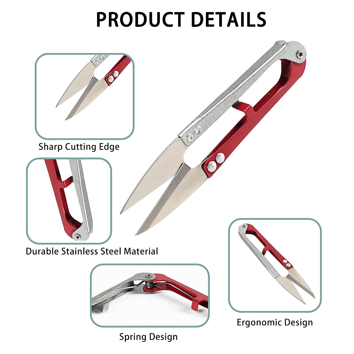 UCEC Sewing Scissors Zhang xiaoquan® Scissors Cutter Mini Scissors Snips Trimming Nipper, 12 Pack Embroidery Scissors Curved Thread Scissors for Stitch, DIY Supplies