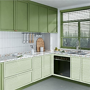 Yancorp Textured Fabric Wallpaper - 16"x120" Faux Grasscloth Peel & Stick Self-Adhesive Removable Wallpaper & Counter Top Liners