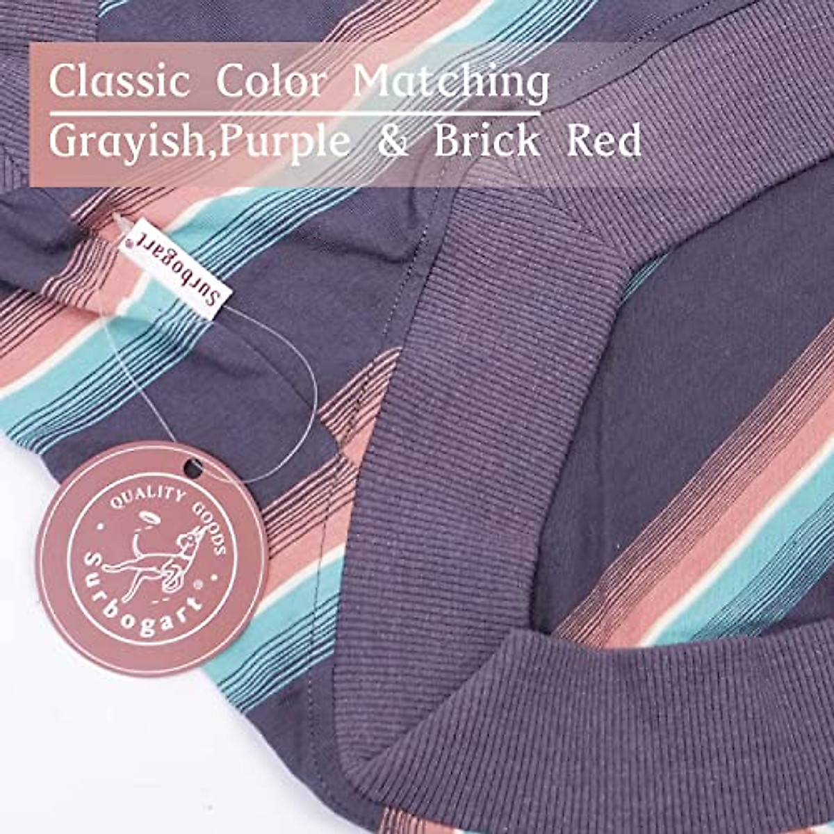 100% Cotton Striped Dog Shirt for Large Dogs, Stretchy Breathable Sleeveless Clothes Surbogart by Xobberny Soft Lightweight Cool Pet T, Golden, XXX-Large