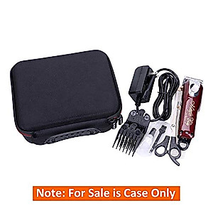 LTGEM EVA Hard Storage Case for Wahl Professional 5-Star Cordless Magic Clip Clippers #8148 #8451 #8545 #8509 - Carrying Organizer Bag