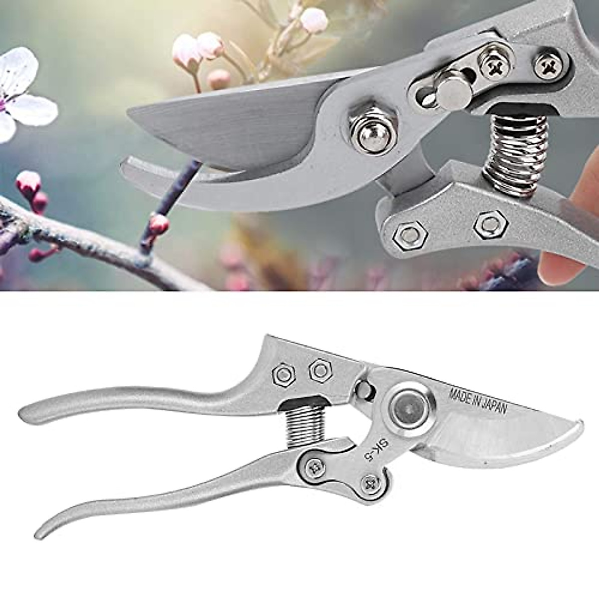 Garden Shears Hand Pruner Rust?Proof Ergonomic Handle for Indoor Plants Hydroponics Harvesting Bonsai Pruning Herbs Flowers zhengqiang