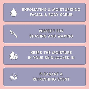 Brooklyn Botany Peach Bellini Honey Sugar Scrub for Body 20 oz – Deeply Hydrating and Gently Exfoliating Body Scrub for Women and Men – Moisturizing and Nourishing the Skin