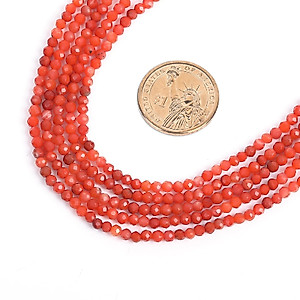 FONNEY 2mm Faceted Natural Stone Beads for Jewelry Making AAA Quality Gemstone Beads Mix Agate Beads 180pcs Micro Laser Cut Round Loose Beads Charms for DIY Jewelry 15.8''Healing Stone Beads