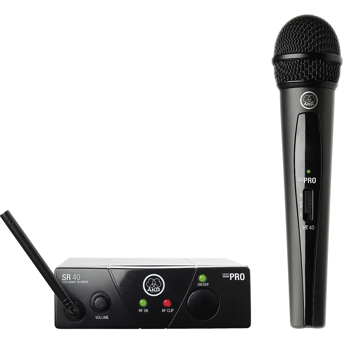 AKG Pro Audio WMS40MINI Vocal Set Band US25B Wireless Microphone System, with SR40 Receiver and PT40 Mini Pocket Transmitter