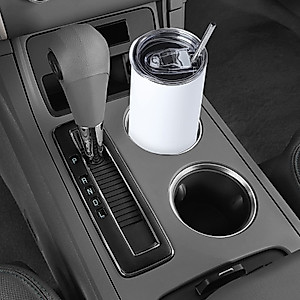 20 Oz Sublimation Tumblers,10 Pack Blank Skinny Tumbler with Lids and Straws,Stainless Steel Double Wall Vacuum Insulated Sublimation Tumbler Bulk Set, Straight Tumblers Cups Travel Coffee Cup(White)