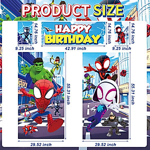 Spidey Scene Setter Wall Decorations for Unisex-Children Cartoon Theme Birthday Party Supplies, 5-Count