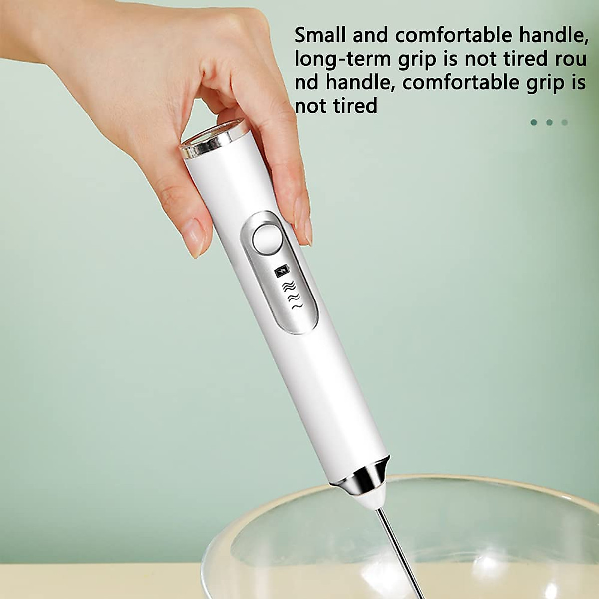 SKYXIU Immersion Electric Hand Blender,Stainless Steel Stick Blender,Usb Charging Wireless Mini Mixer with Variable Speeds, Egg Whisk,Smoothies,Sauces and Puree