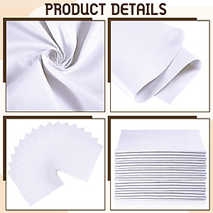 Breling 20 Pcs 10x10 Inch Cotton Fabric Bundle Squares Precut Fabric Squares for Sewing Making Quilts for Craft Lovers (White)