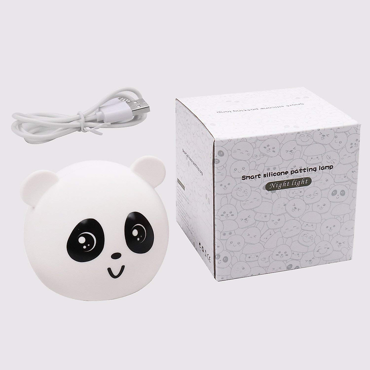CELIVESGG Night Light Panda 7 Colors LED Nursery Night