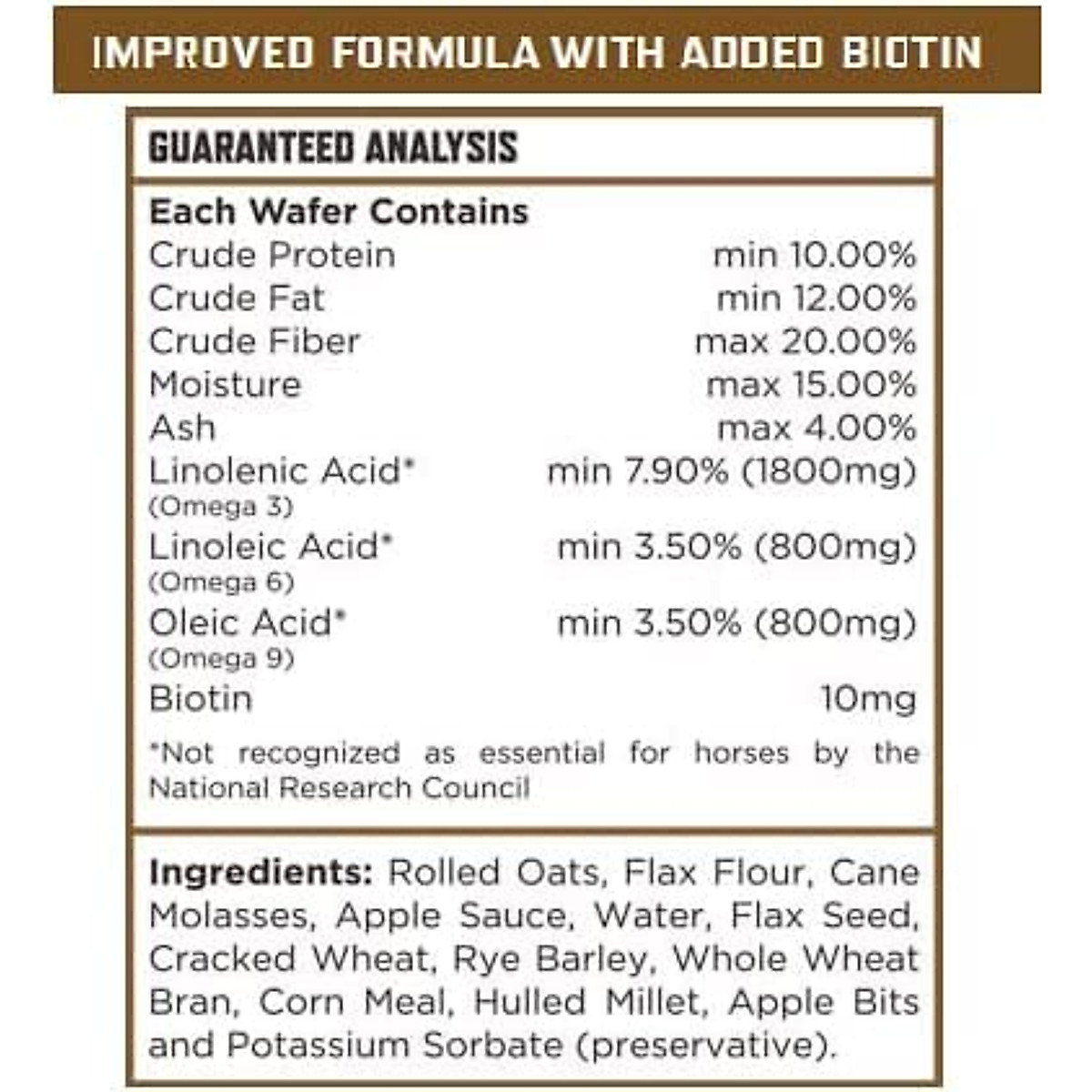 Majesty's Omega Wafers - Superior Horse / Equine Skin, Coat, and Immune Support Supplement - Omega 3, 6, 9, and Biotin - 60 Count (2 Month Supply)