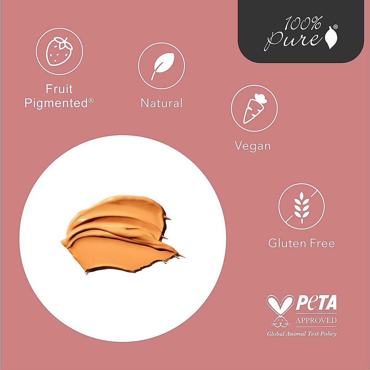 100% PURE BB Cream Shade 20 Aglow Full Face Coverage Skin Care & Glow - All-In-One Primer Concealer & Foundation Makeup - Shimmery, Dewy Youth Medium Color w/Warm Undertone - Vegan - 1 Fl Oz