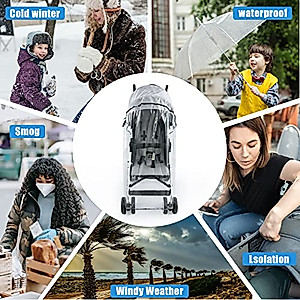 Cynebaby Universal Stroller Rain Cover, Waterproof Windproof Baby Travel Weather Shield for Rain Dust Snow Protection