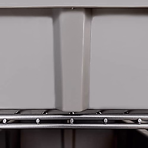 Seville Classics Heavy Duty NSF Bin Rack Solid Steel Wire Shelving Storage Unit, Patented Organizer for Garage, Warehouse, Office, Restaurant, Classroom, Kitchen, Gray, Includes 12 Bins