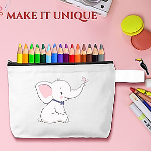 Saintrygo 10 Pieces Canvas Makeup Bags Bulk for Women Travel Cosmetic Organizer Plain Storage Pouch Multi-Purpose Blank Travel Toiletry DIY Craft Bags with Zipper(Pastel,8.7 x 5 x 1.8 Inch)