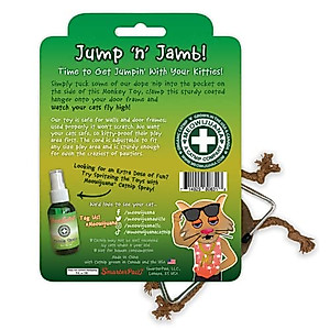 Meowijuana | Radi-Claw Bundle | Jump 'n' Jamb Monkey Door Hanger Toy and Happy Grass Catnip Blend | Promotes Play and Cat Health | Includes Organic Catnip