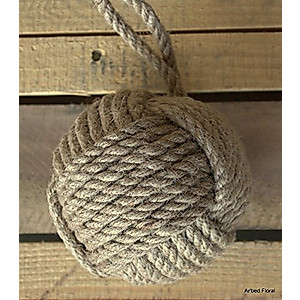 Nautical Jute Doorstop Rope Sailor Knot Made from Natural Jute Handmade (Natural Jute, 5")