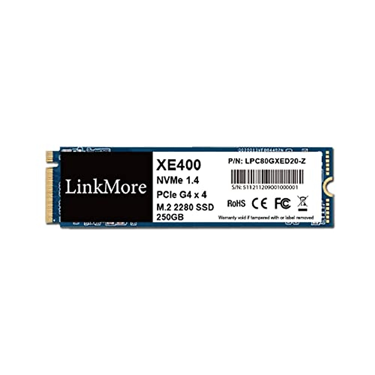 LinkMore XE400 250GB M.2 2280 PCIe Gen4 NVMe 1.4 Internal SSD, Solid State Drive, Read Speed Up to 4650MB/s Storage for PC, Laptops, Gaming