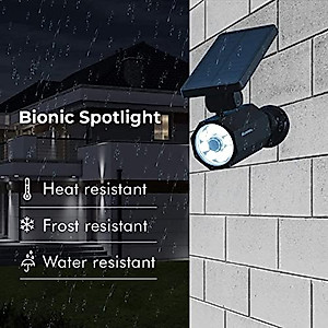 Bell+Howell Bionic Spotlight Deluxe Solar Lights Outdoor with Motion Sensor 50% Brighter 8 LED Bulbs LED Lights Waterproof Landscape Spotlights for Patio Yard Garden Outdoor Lighting As Seen On TV