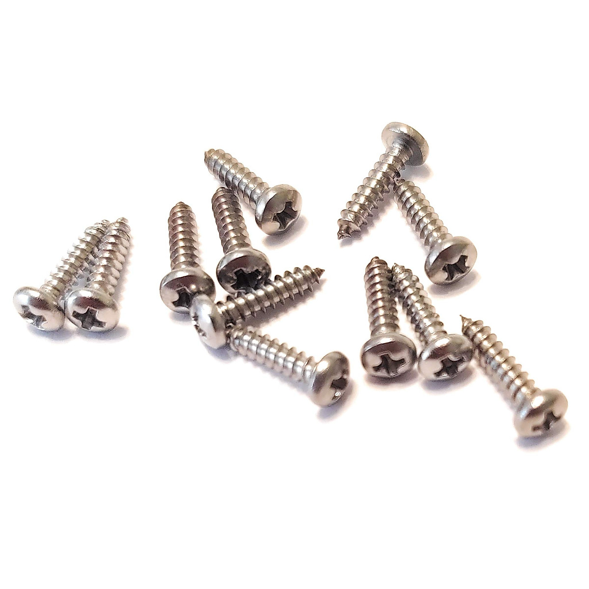 12 Pack #2 x 3/8 inch Stainless Steel Tuner Screws Phillips for Guitar Machine Heads