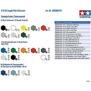Tamiya 60775 1/72 Vought F4U-1A Corsair Plastic Model Airplane Kit