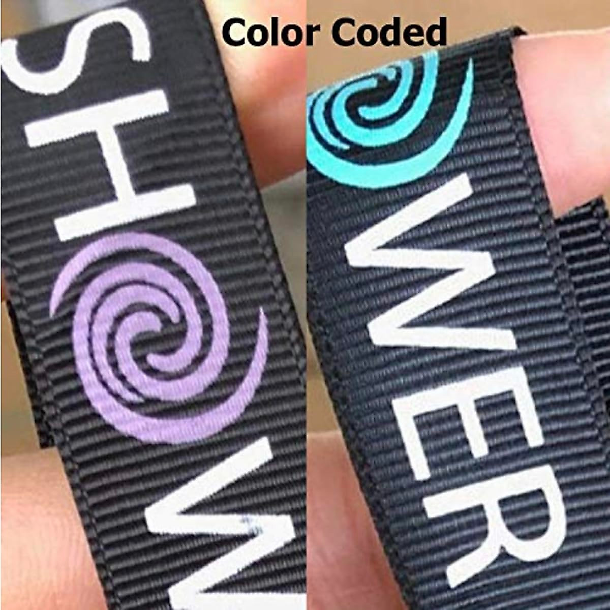 Loofah-Charcoal Back-Scrubbers 2-Pack-by-Shower-Bouquet: Long-Handle Bath-Sponge-Brushes with Extra Large Soft Mesh for Men & Women - Exfoliate with Full Pure Cleanse in Bathing Accessories