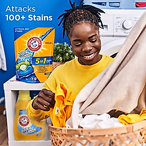 Arm & Hammer Plus OxiClean 5-in-1 Laundry Detergent Power Paks, 42 Count (Packaging may vary)