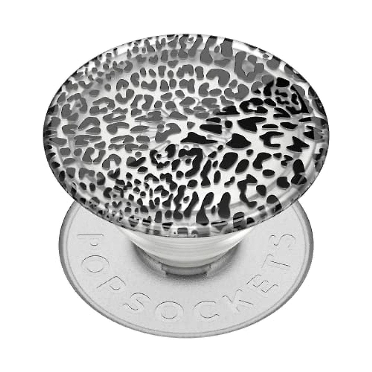 PopSockets Plant-Based Phone Grip with Expanding Kickstand, Eco-Friendly PopSockets for Phone - Translucent Black Leopard