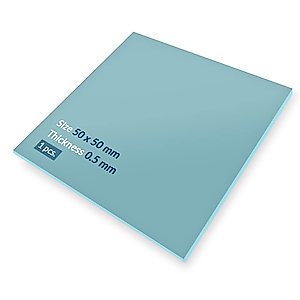 ARCTIC TP-2 (APT2560): Performance Thermal Pad, 50 x 50 x 0.5 mm (1 Piece) - Thermal pad, Excellent Heat Conduction, Low Hardness, Ideal Gap Filler, Easy Installation, Safe handling - Blue