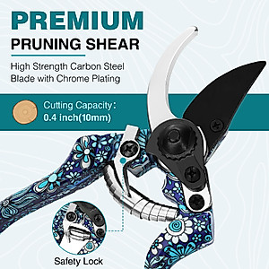 WORKPRO Garden Tool Set, 5 Pieces Gardening Work Gifts, Cast Aluminum Outdoor Hand Tools Kit for Men and Women, Including Trowel Transplanter Weeder Hand Fork Cultivator