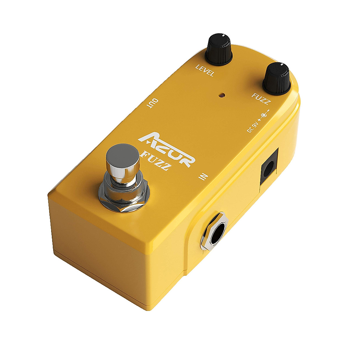 AZOR Vintage Fuzz Guitar Effect Pedal with Guitar Effect Pedal Cables 3 Pack (Gold)