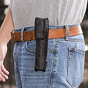 SABRE 2-in-1 Stun Gun with Flashlight and Belt Holster, Emits .76 Powerful Pain-Inducing Microcoulombs (µC) Charge, 130 Lumen Flashlight, Safety Switch, Rechargeable