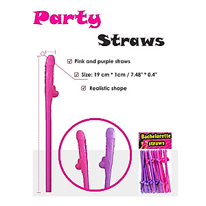10 Bachelorette Party Straws, Bachelorette Party Decorations, Pennis Drinking Straws, Willy Straws, Hen Straws Naughty