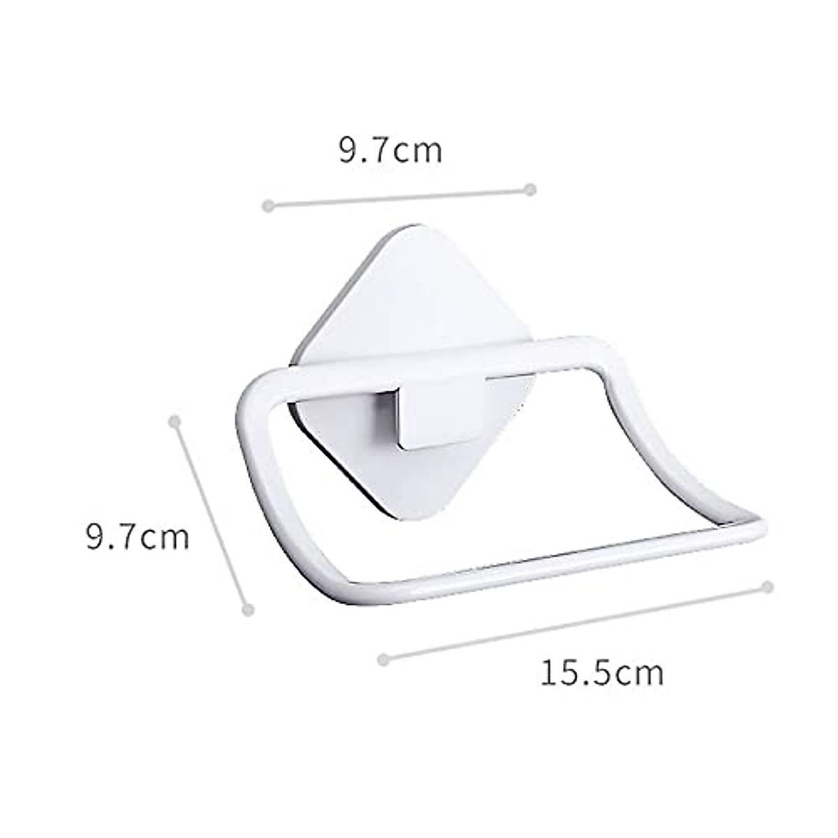 OGRAFF Towel Ring 1 Piece of Pure White Bathroom Towel Ring, Non-Perforated Paste Type Non-Marking Hand Towel Ring, Kitchen and Bathroom Hanging Rag Rack