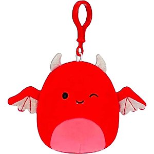 Squishmallow Official Kellytoy Halloween Squishy Soft Creepy Spooky Pillow Animals (3.5 Inch Clip, Karlie Devil)