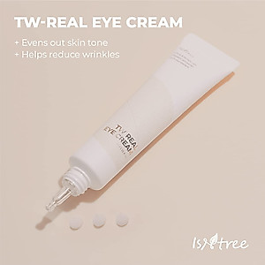 ISNTREE TW-REAL Eye Cream 30ml, 1.01 fl oz | Korean Eye Cream for Dark Circles, Fine Lines, Puffiness & Dryness | Hydrating Under Eye Care