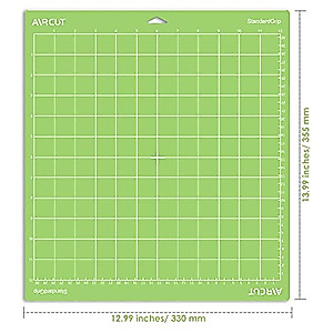 AIRCUT Cutting Mat for Cricut Maker/Explore Air 2/Air/One(12x12 Inch, StandardGrip, LightGrip, StrongGrip) Multiple Adhesive Sticky Quilting Cutting Mats Replacement Accessories for Cricut