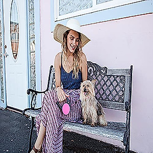 Wigzi Retractable Gel Handle Leash, Small Pink