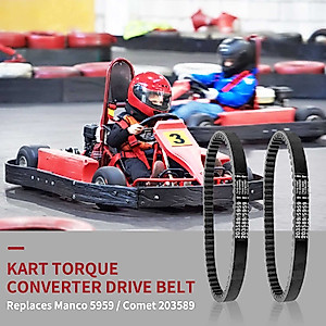5PCs 30 Series Go Kart Drive Belts Go Kart Torque Converter Drive Belt Replacement for Manco 5959 / Comet 203589