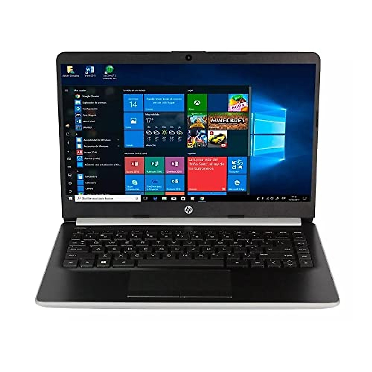 HP Notebook 14-dk0010ds 14" HD AMD A4-9125, AMD Radeon R3 Graphics, 4GB DDR4 RAM, 64GB eMMC Storage, Windows 10 Home in S mode, Natural Silver (Renewed)