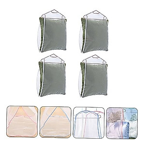 Alipis 4Pcs clothes bag drying rack clothes pillow clothes drying pouch clothes drying net hanging clothes drying bag clothes drying Polyester Mesh hanging pillow clothing