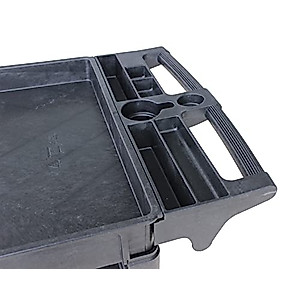 MaxWorks 80857 500-lb Utility Service PP Cart With Two Trays and Wheels 46 inch x 25.5 inch x 33.5 inch Overall Dimensions